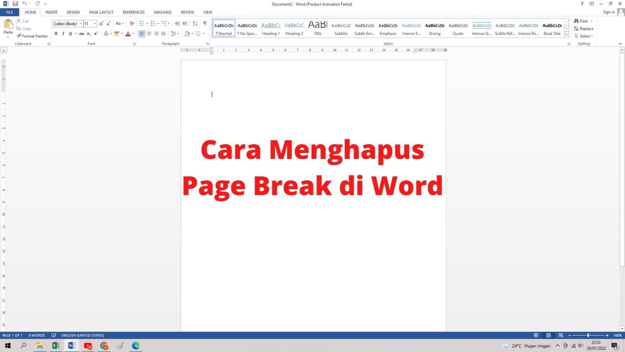 Cara Menghapus Page Break Di Word Menggunakan Tiga Metode